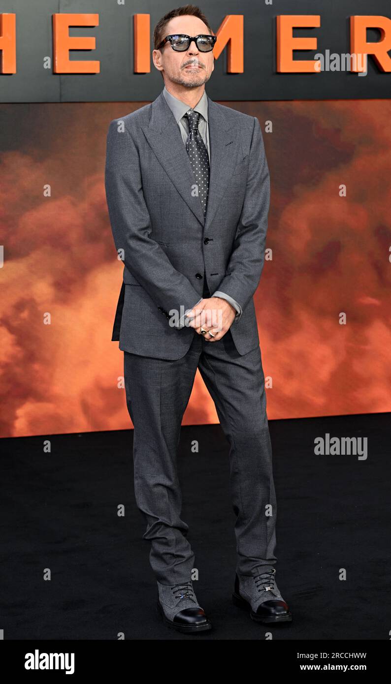 London, UK. 13th July, 2023. Robert Downey Jr at the Oppenheimer UK ...