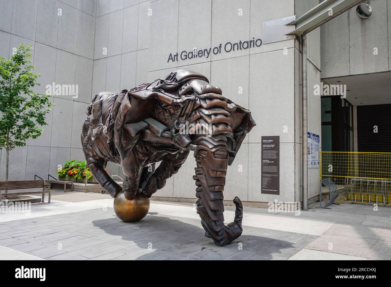 Public art, jumbo sized elephant, outside of the Art Gallery of Ontario ...