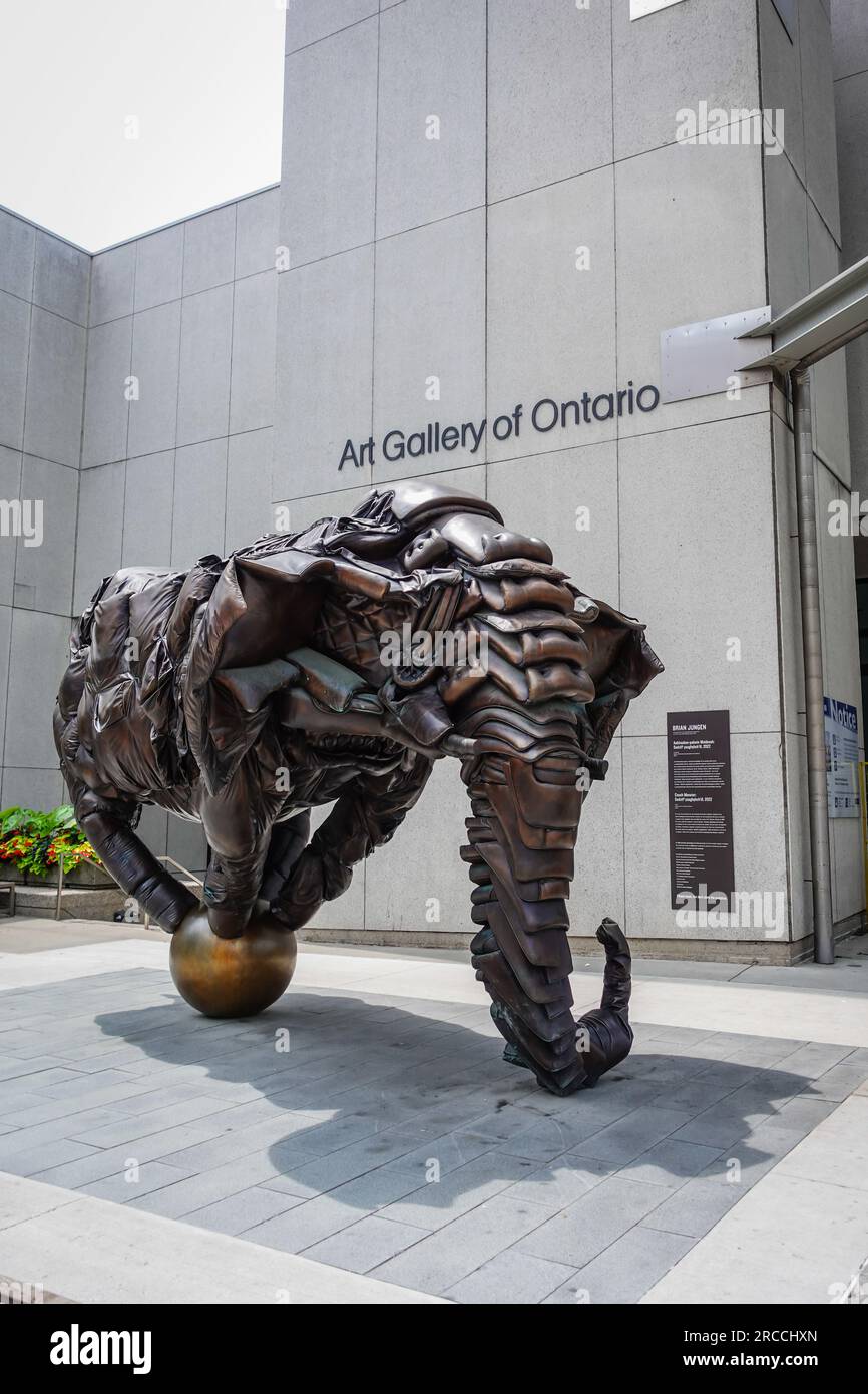 Public art, jumbo sized elephant, outside of the Art Gallery of Ontario ...