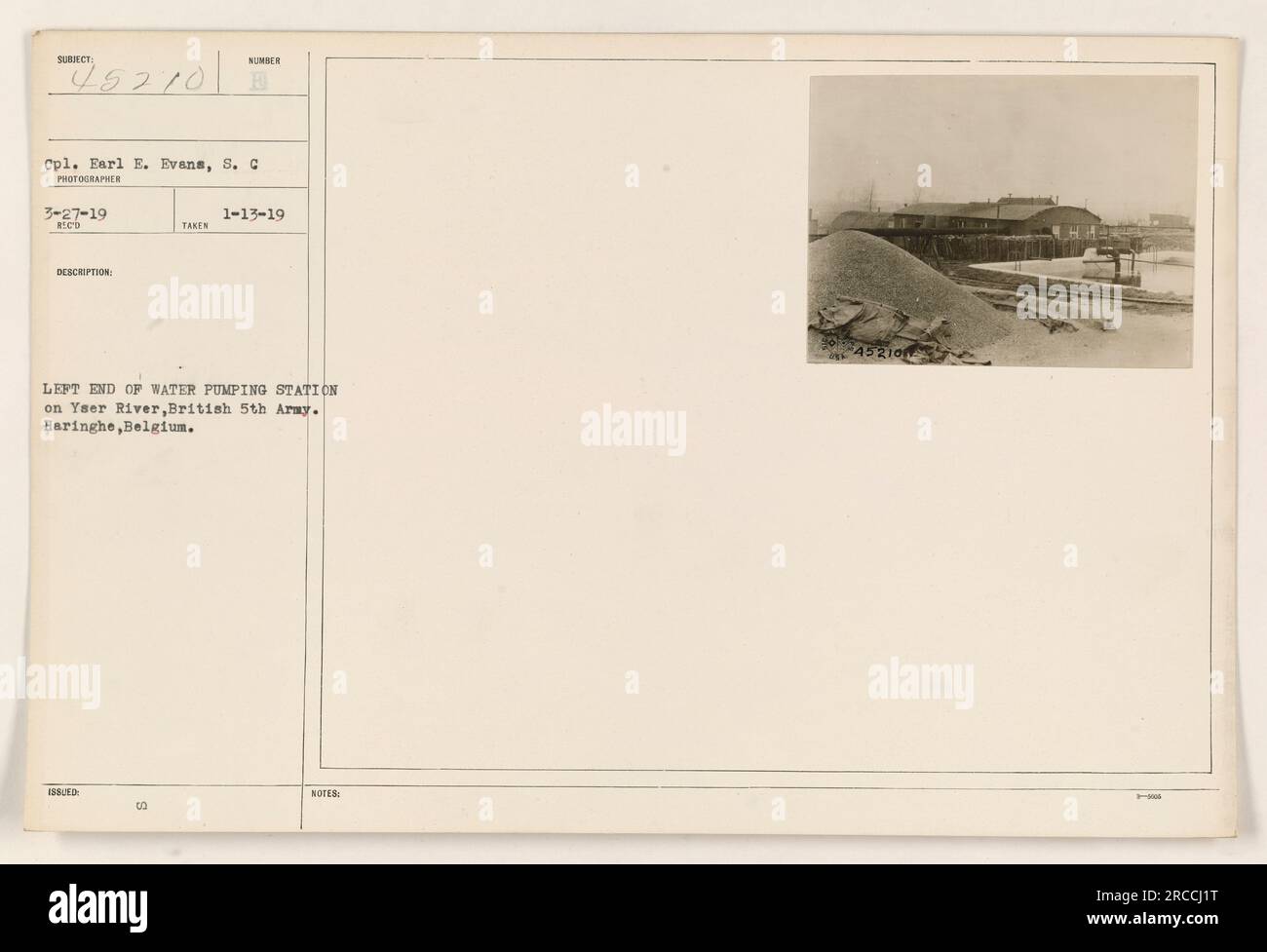 "Left end of the Water Pumping Station on the Yser River, part of the ...