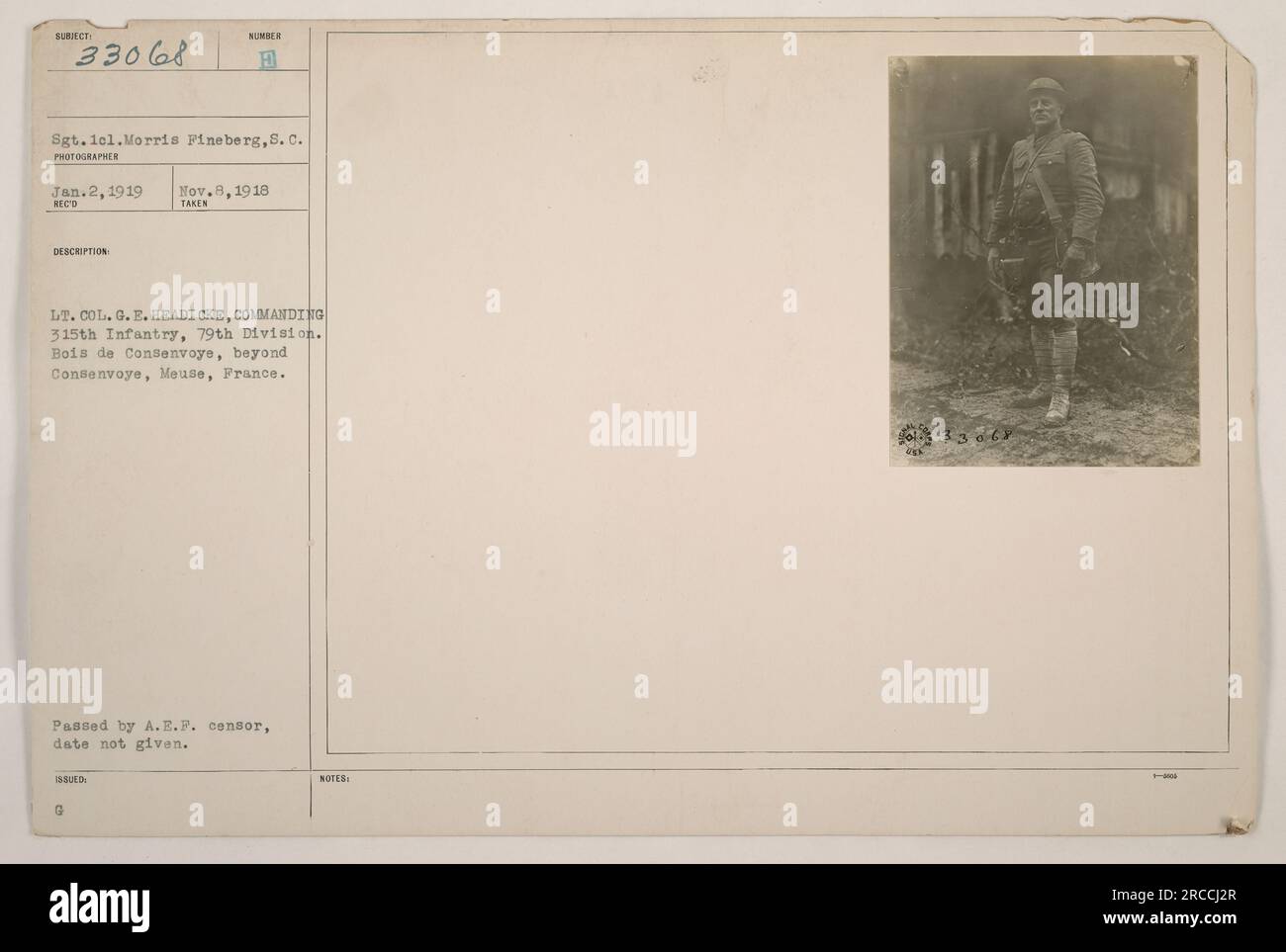 Lt col morris hi-res stock photography and images - Alamy