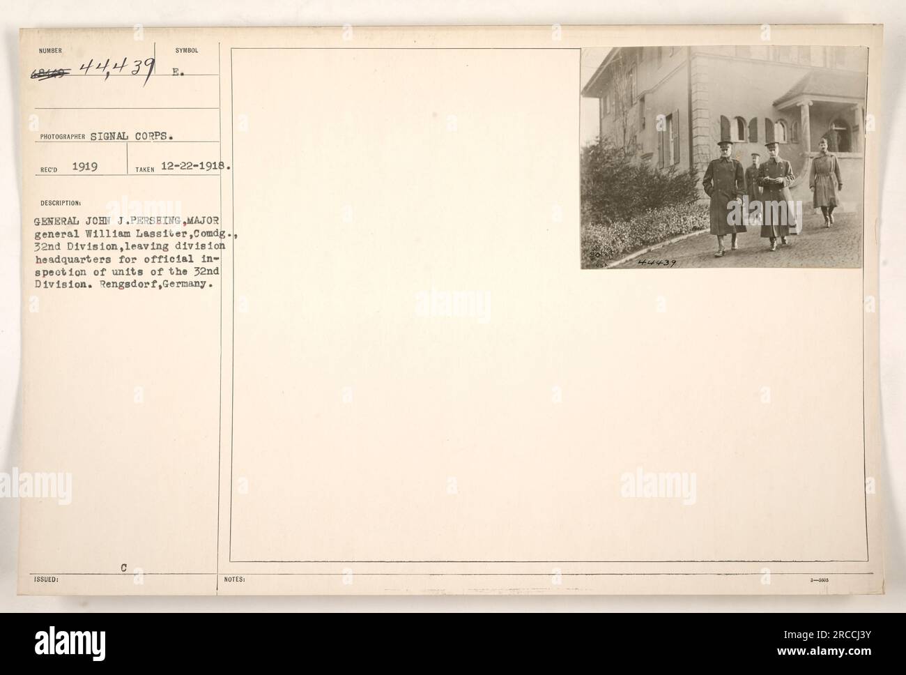 General John J. Pershing and Major General William Lassiter of the 32nd ...