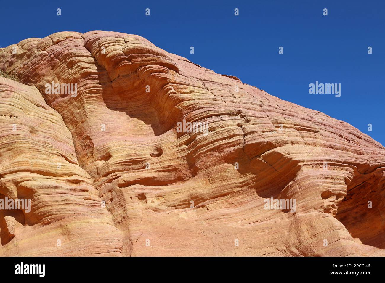 Pink cliff and blue sky - Valley of Fire State Park, Nevada Stock Photo ...