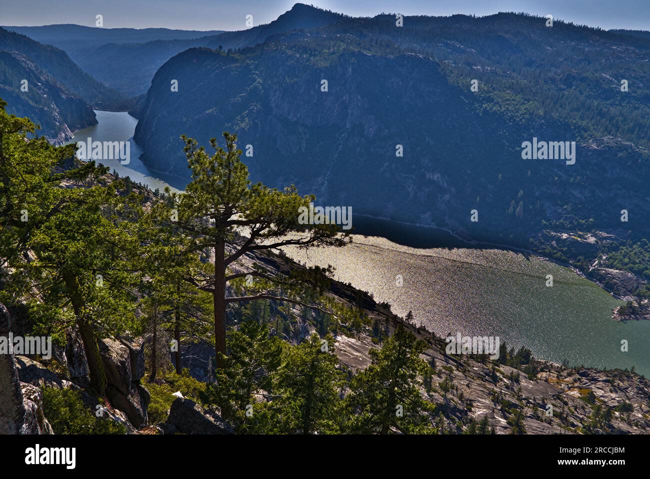 The aerial view of Donnells reservoir Stock Photo - Alamy