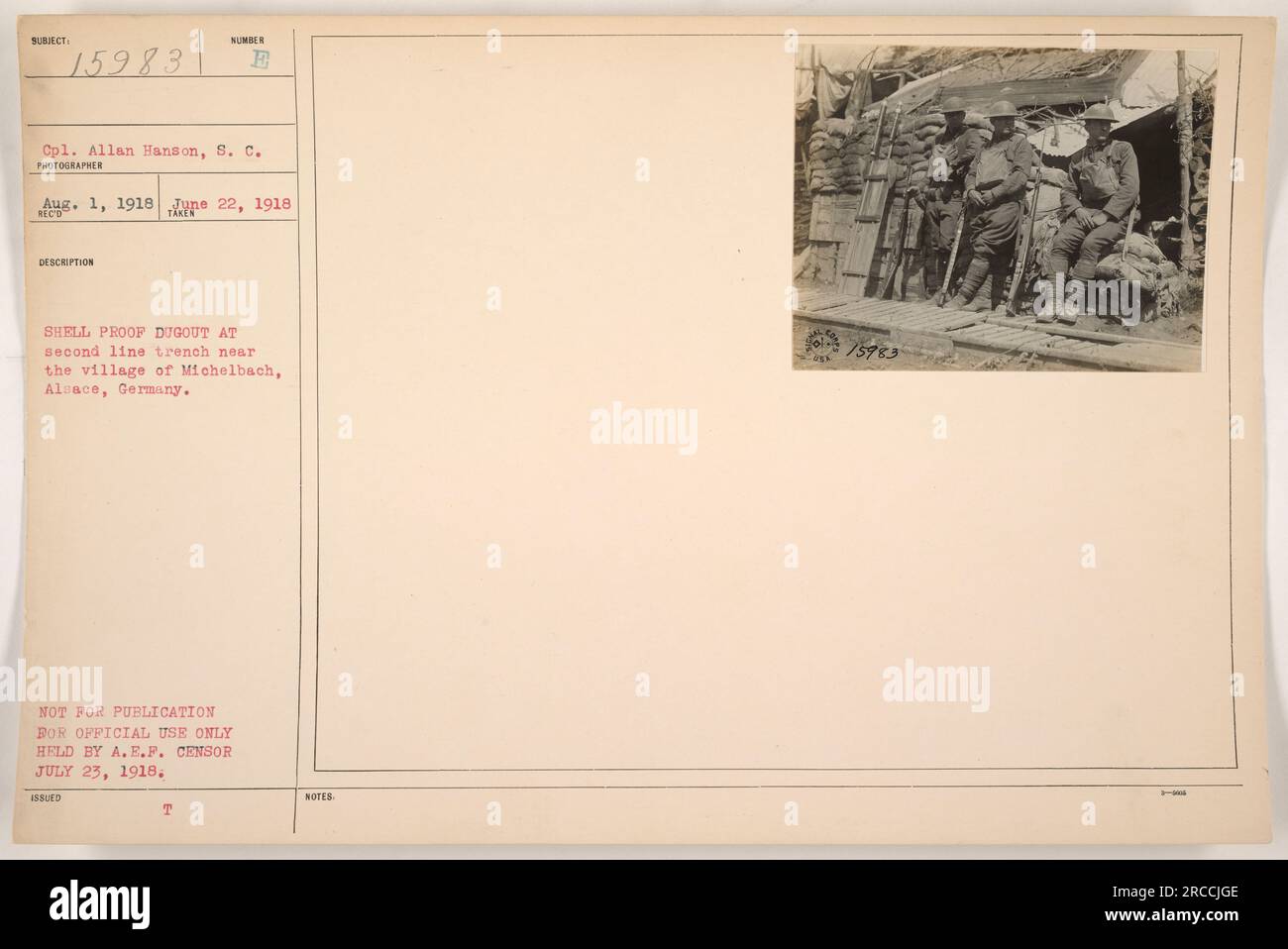 Ww1 trench inside hi-res stock photography and images - Alamy