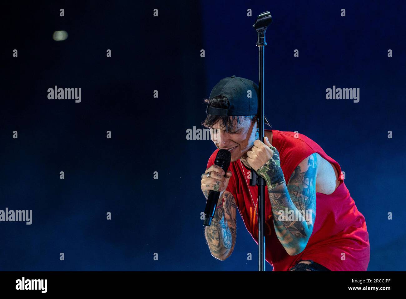 Rome, Italy. 07th July, 2023. Italian pop singer-songwriter, Niccolò ...