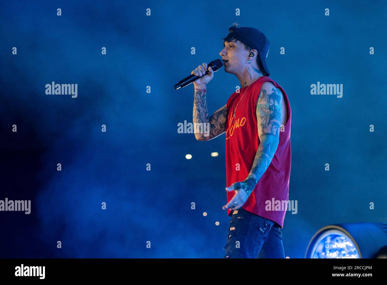 Rome, Italy. 07th July, 2023. Italian pop singer-songwriter, Niccolò ...