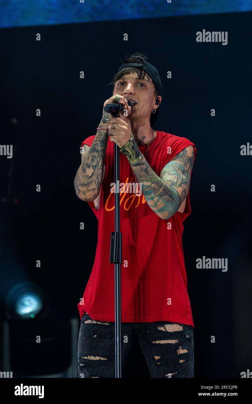 Rome, Italy. 07th July, 2023. Italian pop singer-songwriter, Niccolò ...