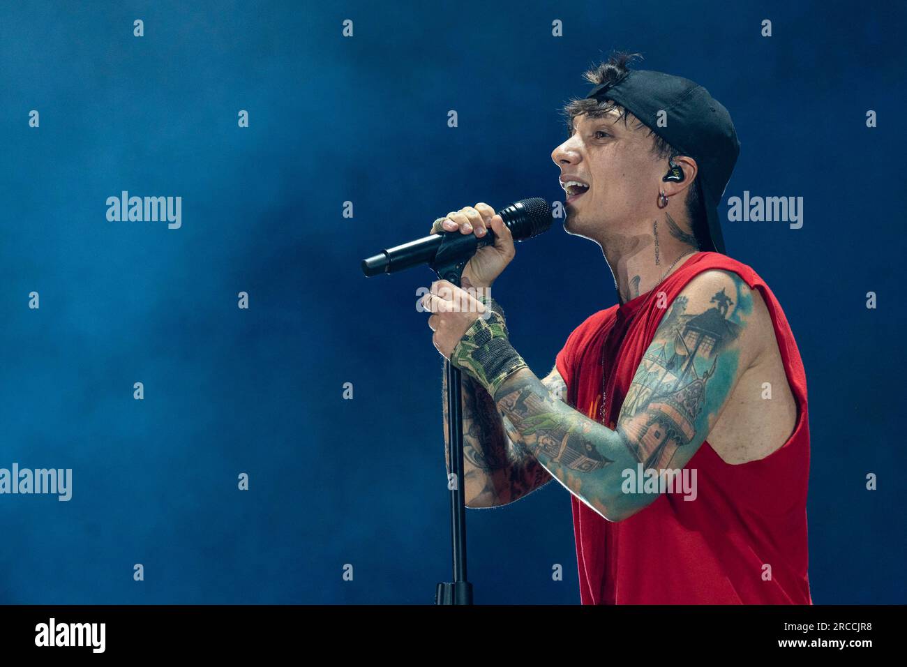 Rome, Italy. 07th July, 2023. Italian pop singer-songwriter, Niccolò ...