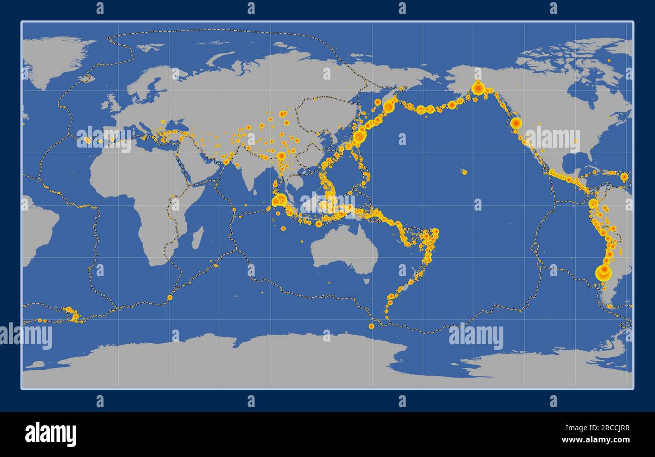 Shape of the Molucca Sea tectonic plate on the solid contour map in the ...