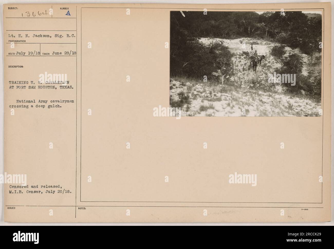 Lt. E. N. Jackson of the Signal Reserve Corps captured this photograph ...