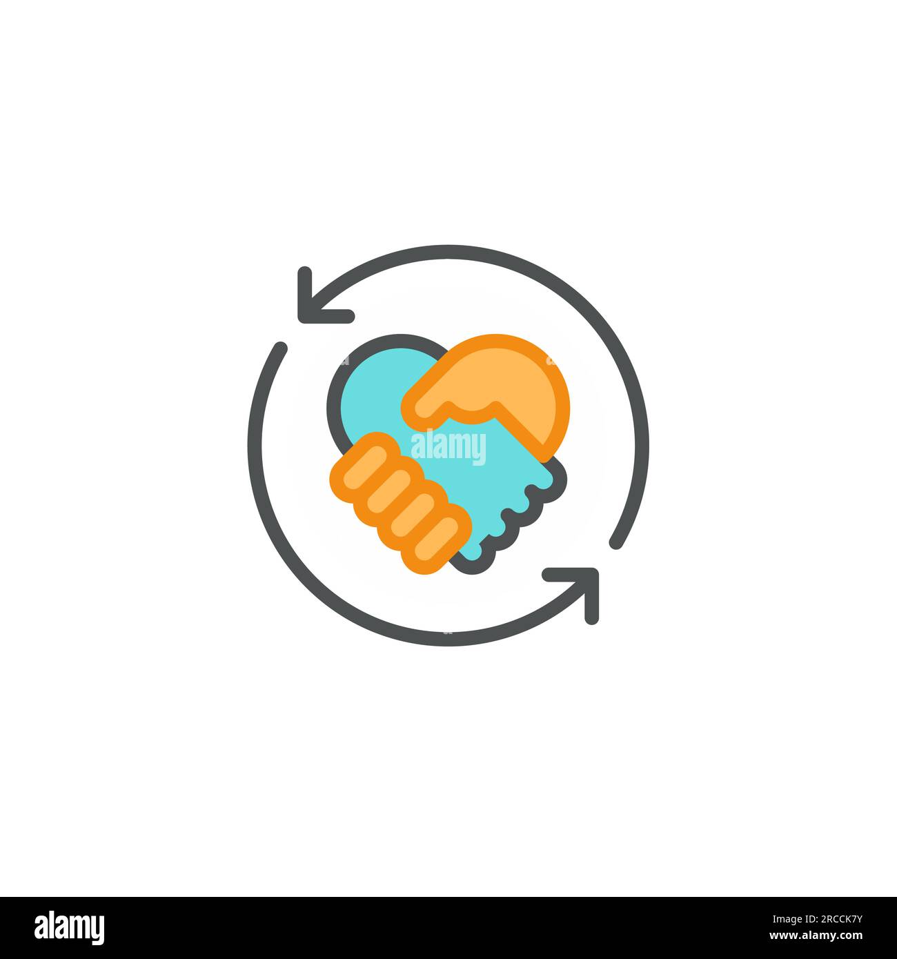 Building a Strong Contract Handshake Partnership Stock Vector Image ...