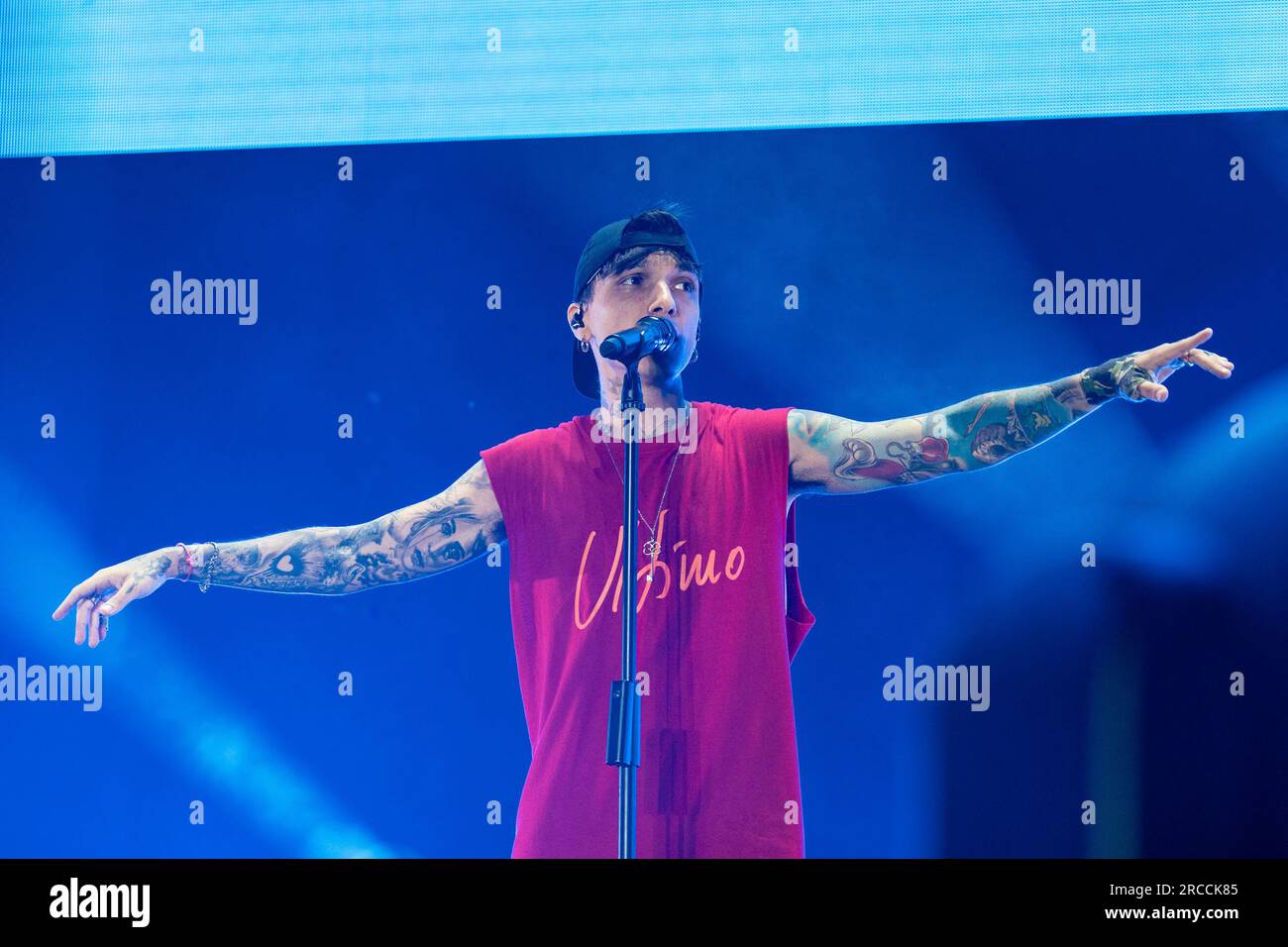 Rome, Italy. 07th July, 2023. Italian pop singer-songwriter, Niccolò ...