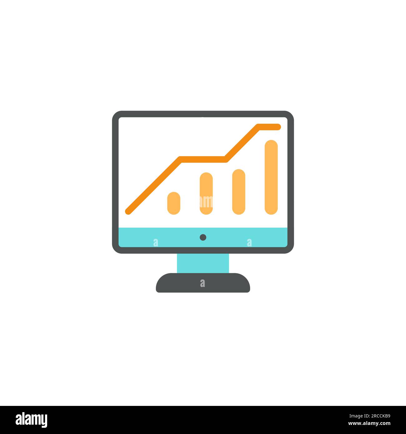 Analyzing Computer Monitor Statistics for Data Insights Stock Vector ... Analyzing Computer Monitor Statistics for Data Insights Stock Vector ...