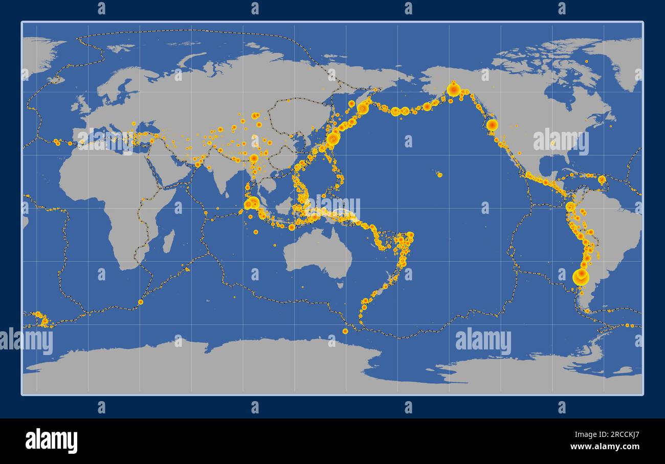Shape Of The North Bismarck Tectonic Plate On The Solid Contour Map In The Compact Miller