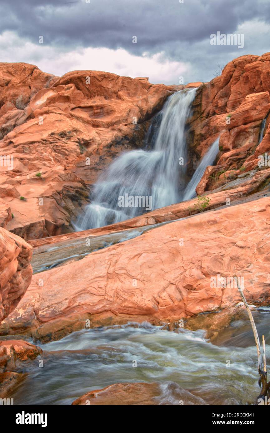 Gunlock Falls State Park Reservoir waterfall views, Utah by St George ...