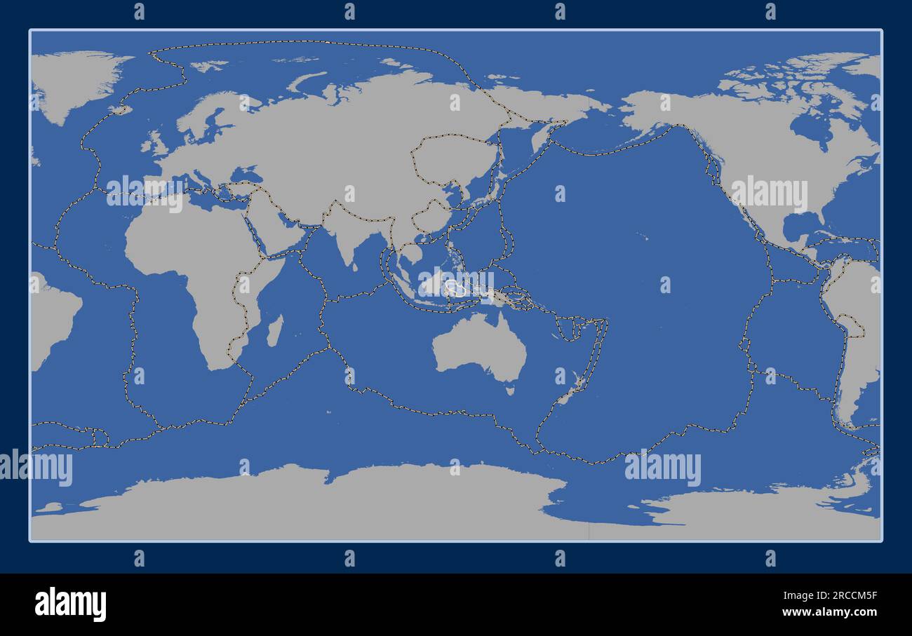 Shape of the Molucca Sea tectonic plate on the solid contour map in the ...
