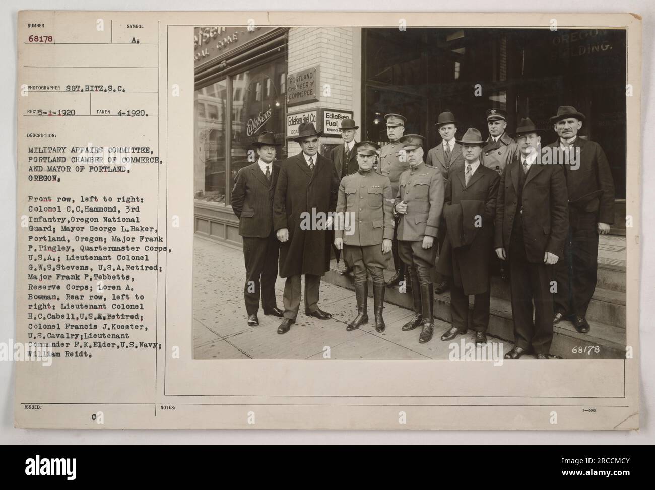 Members of the Military Affairs Committee, Portland Chamber of Commerce ...