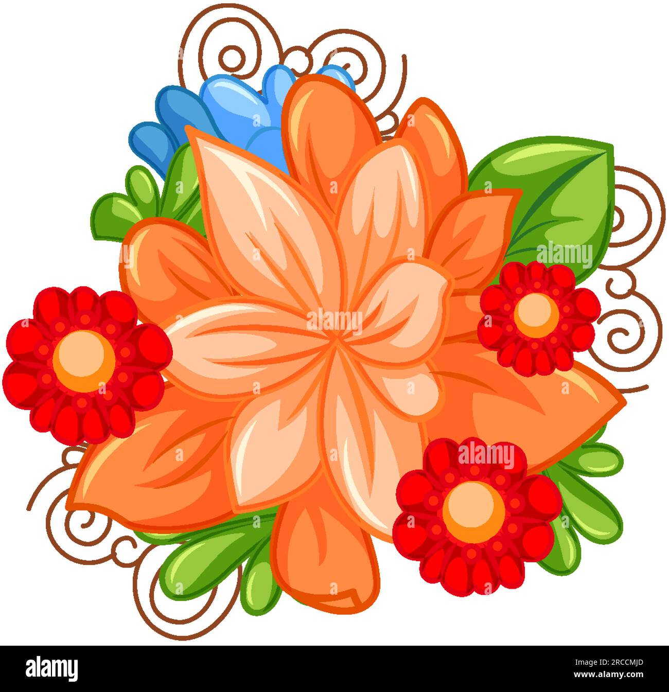 Colourful flower cartoon for summer decoration illustration Stock ...