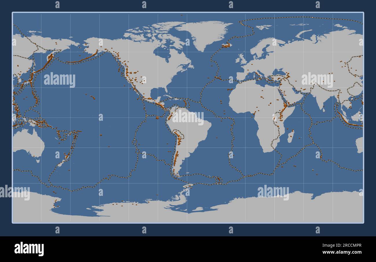 Shape of the Shetland tectonic plate on the solid contour map in the ...