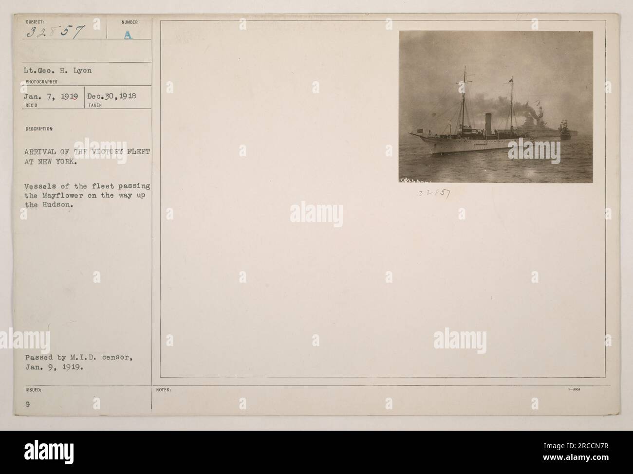 The Victory Fleet arrives at New York, with vessels passing the ...