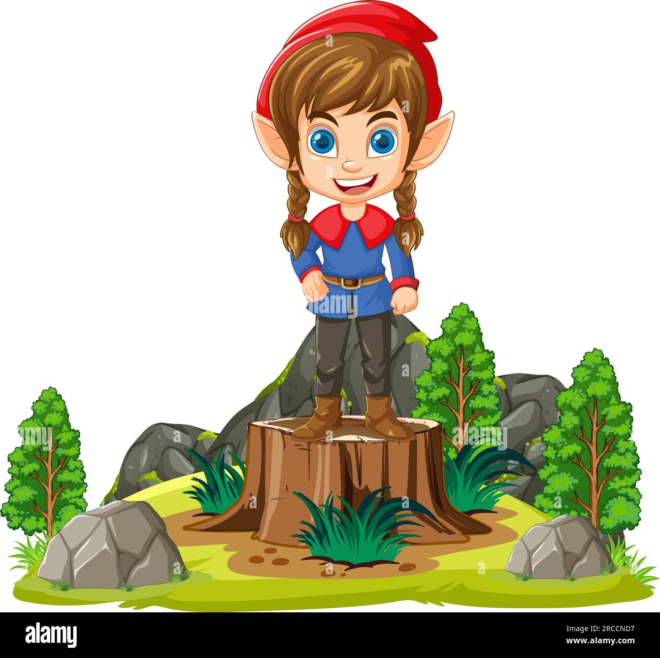 Dwarf cartoon in fantasy world illustration Stock Vector Image & Art ...