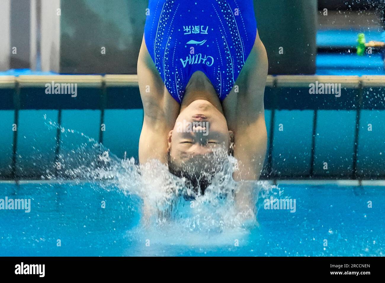 Lin Shan of China competes in the 1m Springboard Women at the World ...