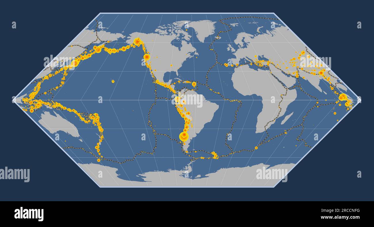 Shape Of The Altiplano Tectonic Plate On The Solid Contour Map In The Eckert I Projection