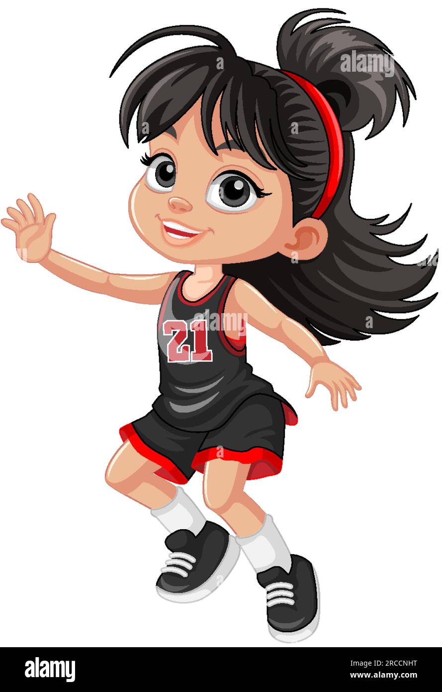 Female basketball player cartoon character illustration Stock Vector ...