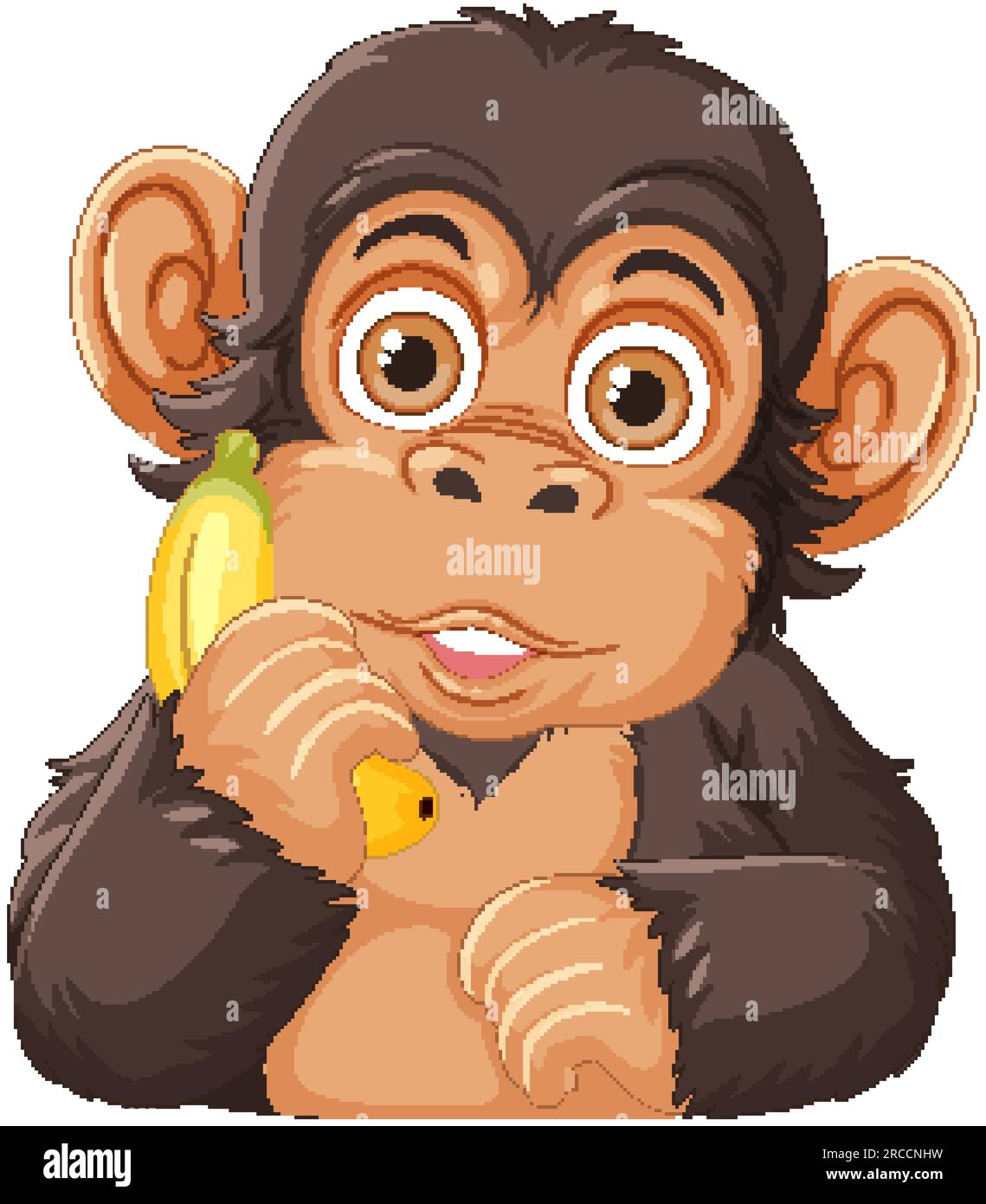 Chimpanzee Cartoon Character Vector illustration Stock Vector Image ...
