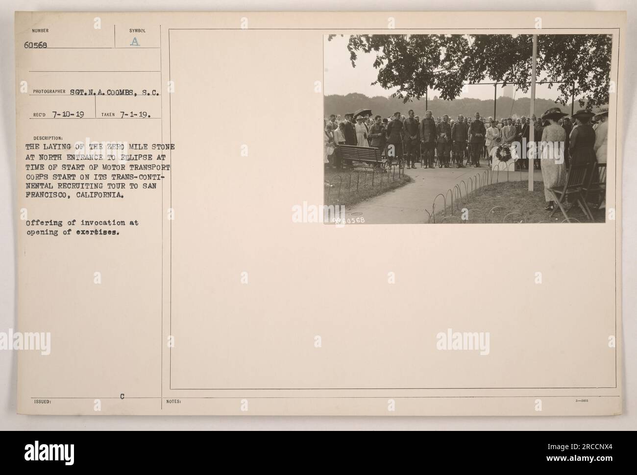 The Zero Mile Stone is laid at the north entrance to the Ellipse to ...