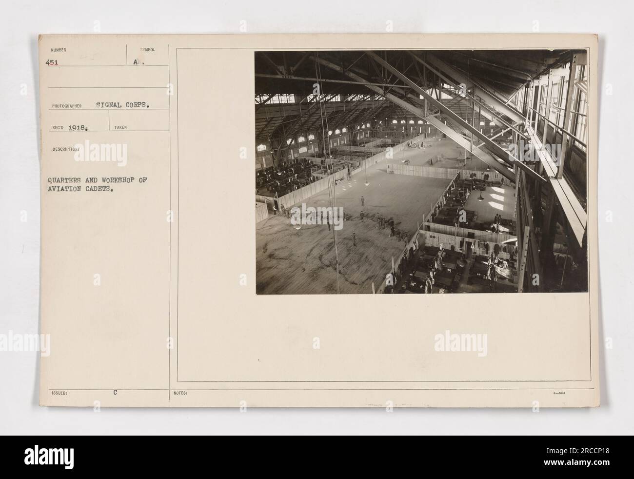 Aviation cadet quarters and workshop during World War One. This photo ...