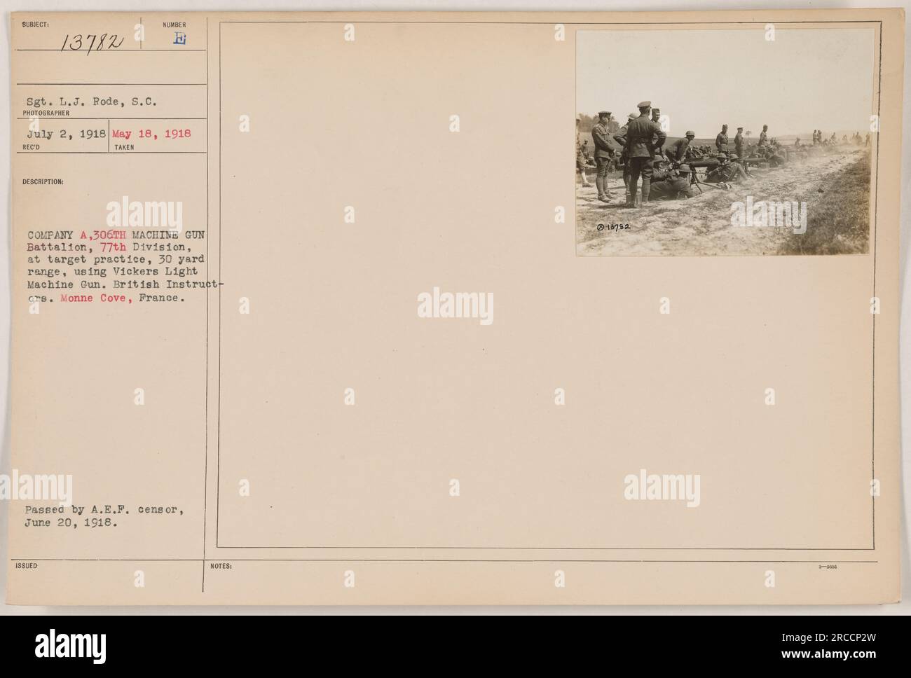 306th machine gun battalion hi-res stock photography and images - Alamy