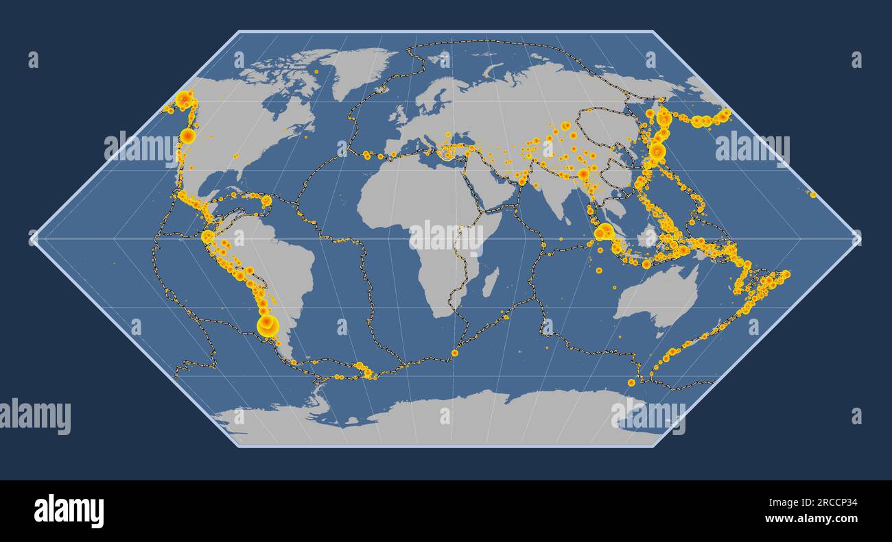 Shape of the Aegean Sea tectonic plate on the solid contour map in the ...