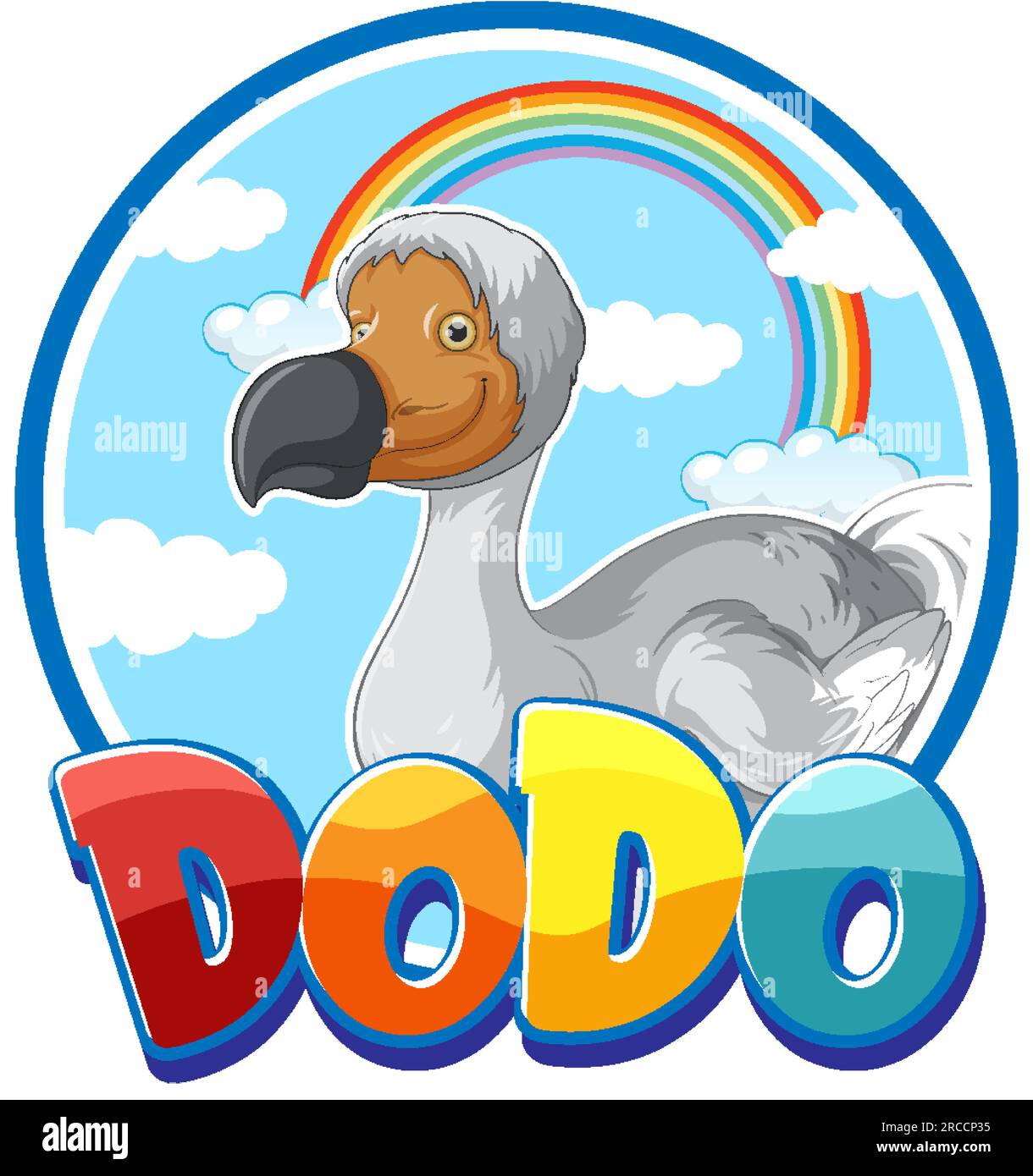 Dodo bird extinction animal cartoon logo illustration Stock Vector ...