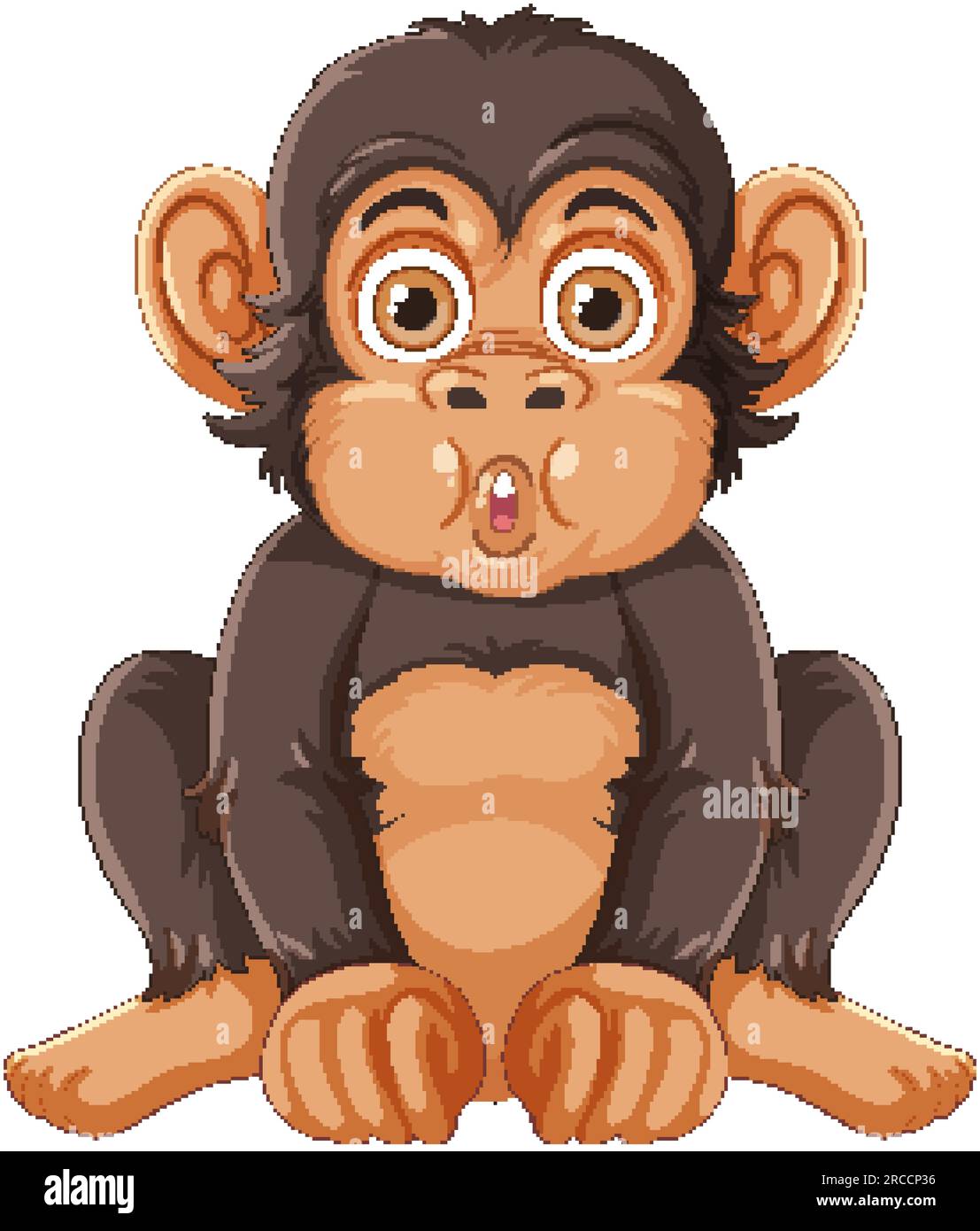 Chimpanzee Cartoon Character Vector illustration Stock Vector Image ...