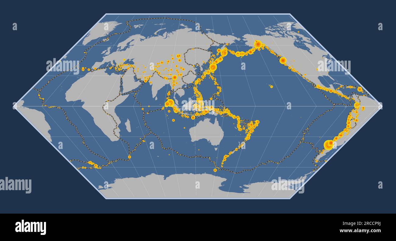Shape of the Molucca Sea tectonic plate on the solid contour map in the ...