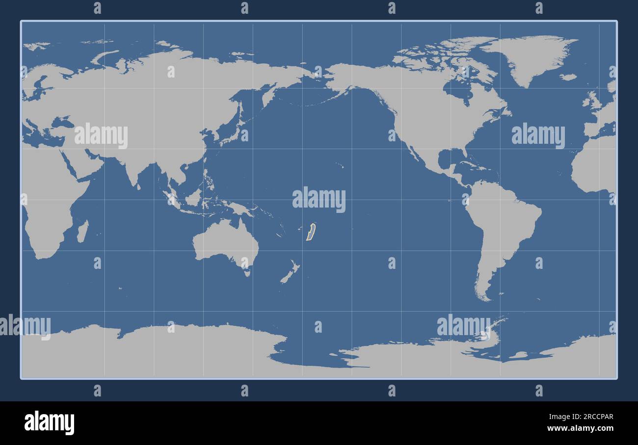 Shape of the Tonga tectonic plate on the solid contour map in the ...