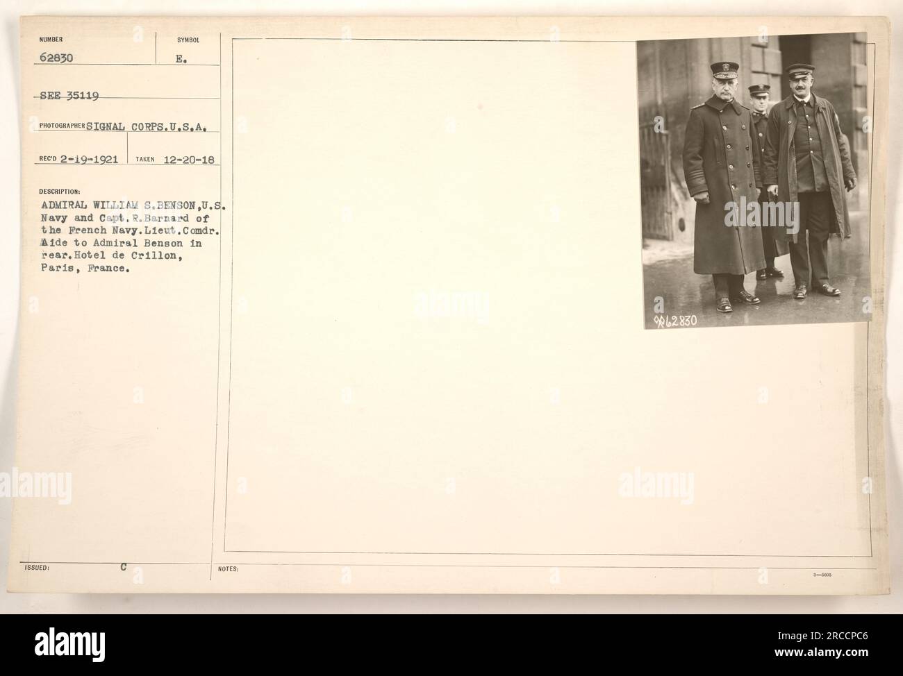 Adm william s benson hi-res stock photography and images - Alamy