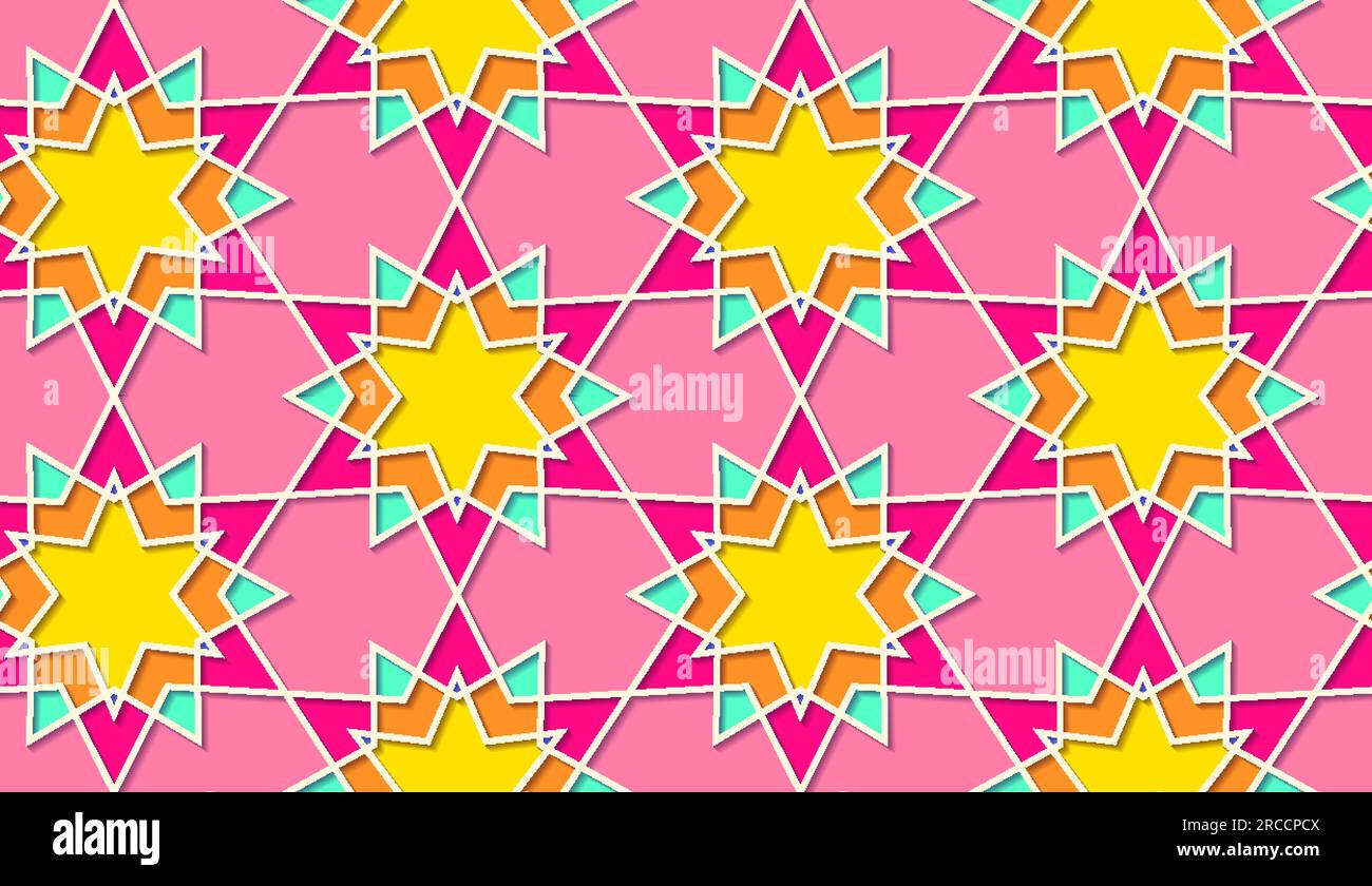 Arabic seamless girih pattern with classic islamic culture ornament ...