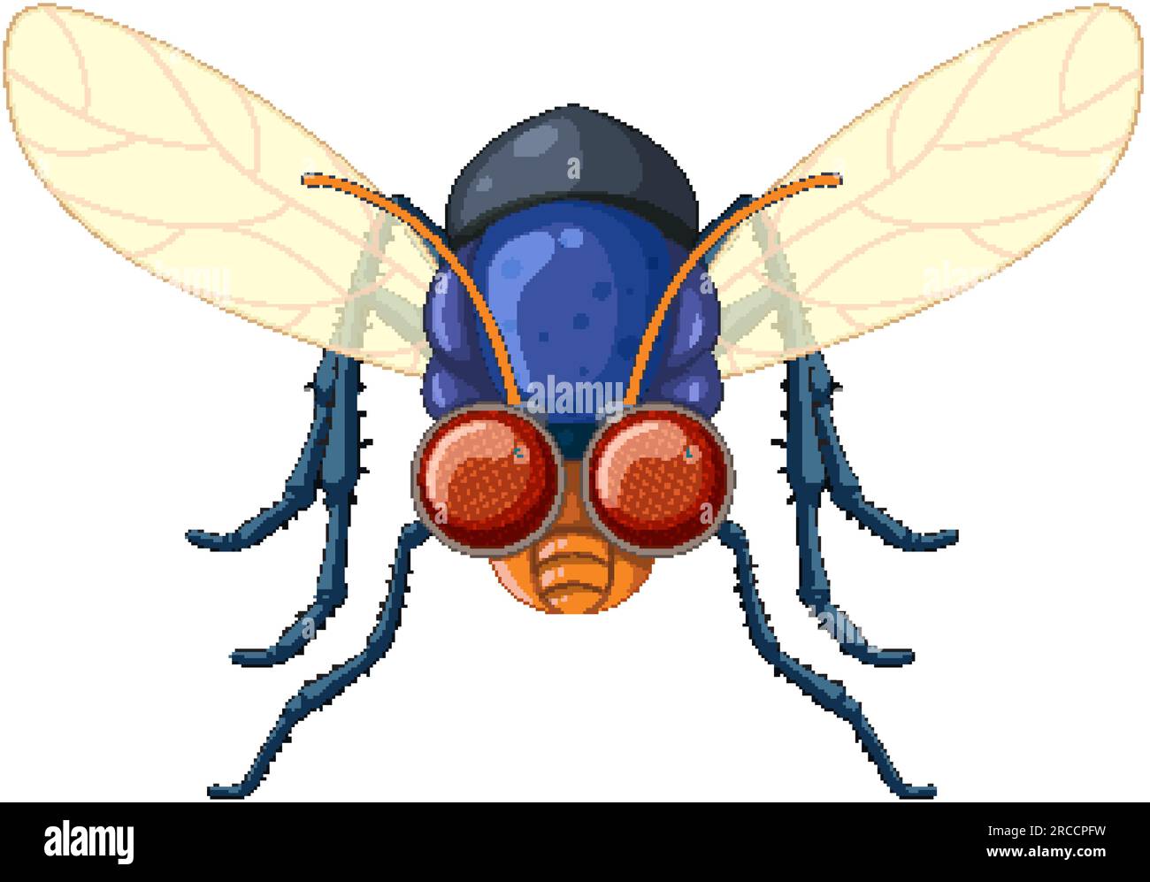 Happy fly cartoon character illustration Stock Vector Image & Art - Alamy