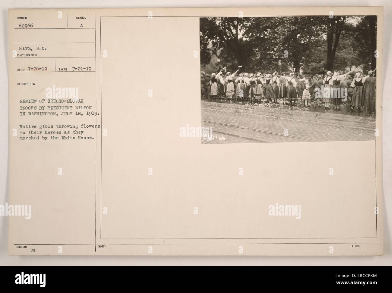 President Wilson reviewing Czecho-Slovak troops in Washington, July 18 ...