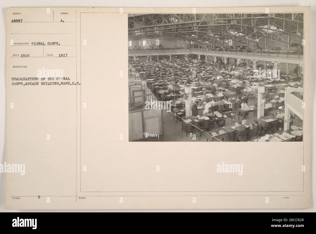 Image depicting the headquarters of the Signal Corps in the Arcade ...