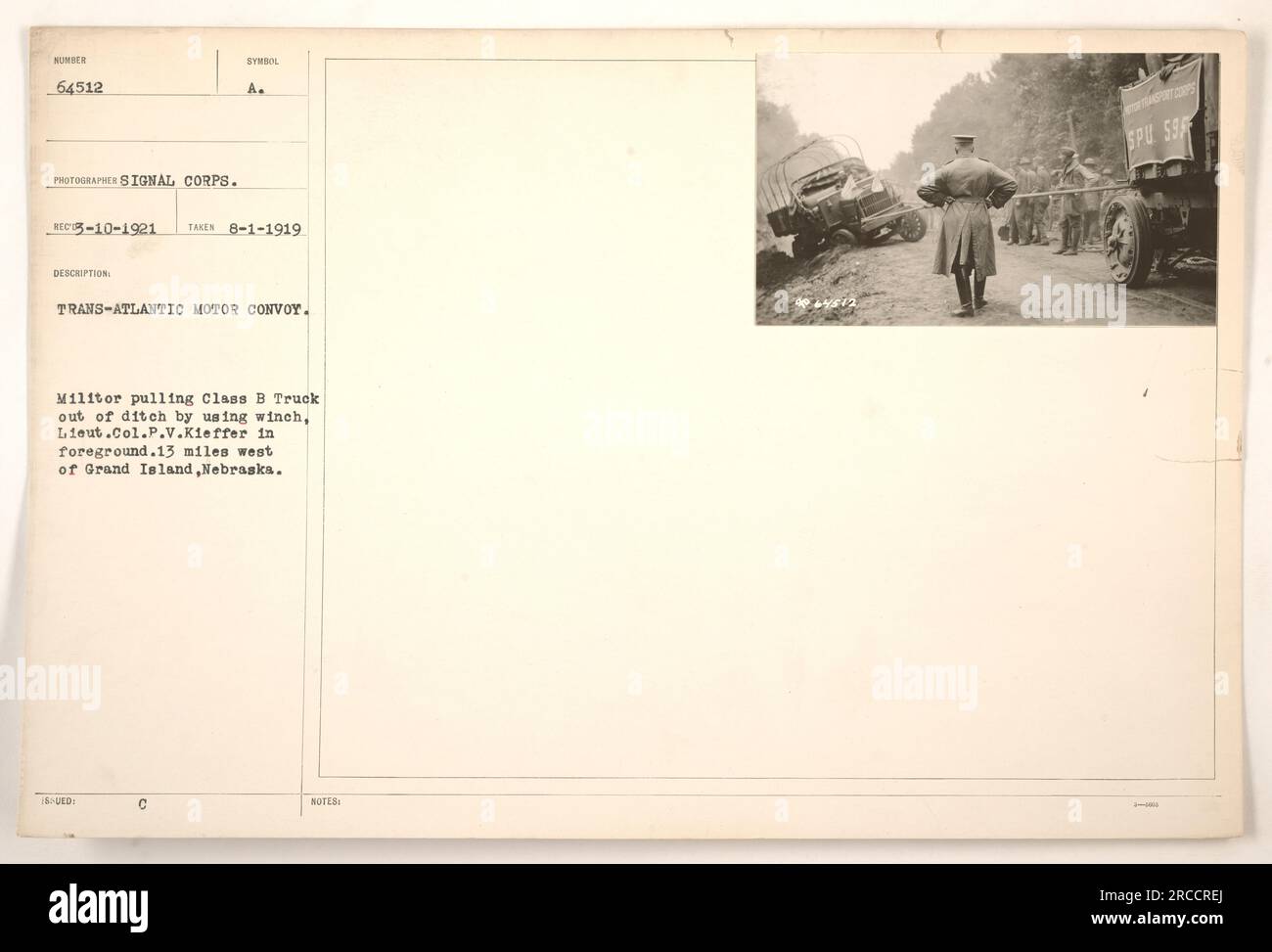 Trans-Atlantic Motor Convoy - In this photograph, a Militor vehicle is ...