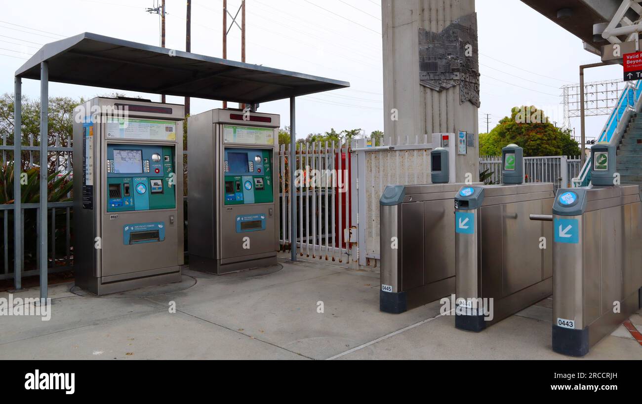 Los Angeles, California: Los Angeles Metro Rail Turnstiles with TAP ...