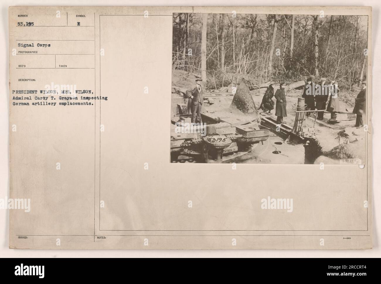 President Wilson, accompanied by his wife and Admiral Cary T. Grayson ...