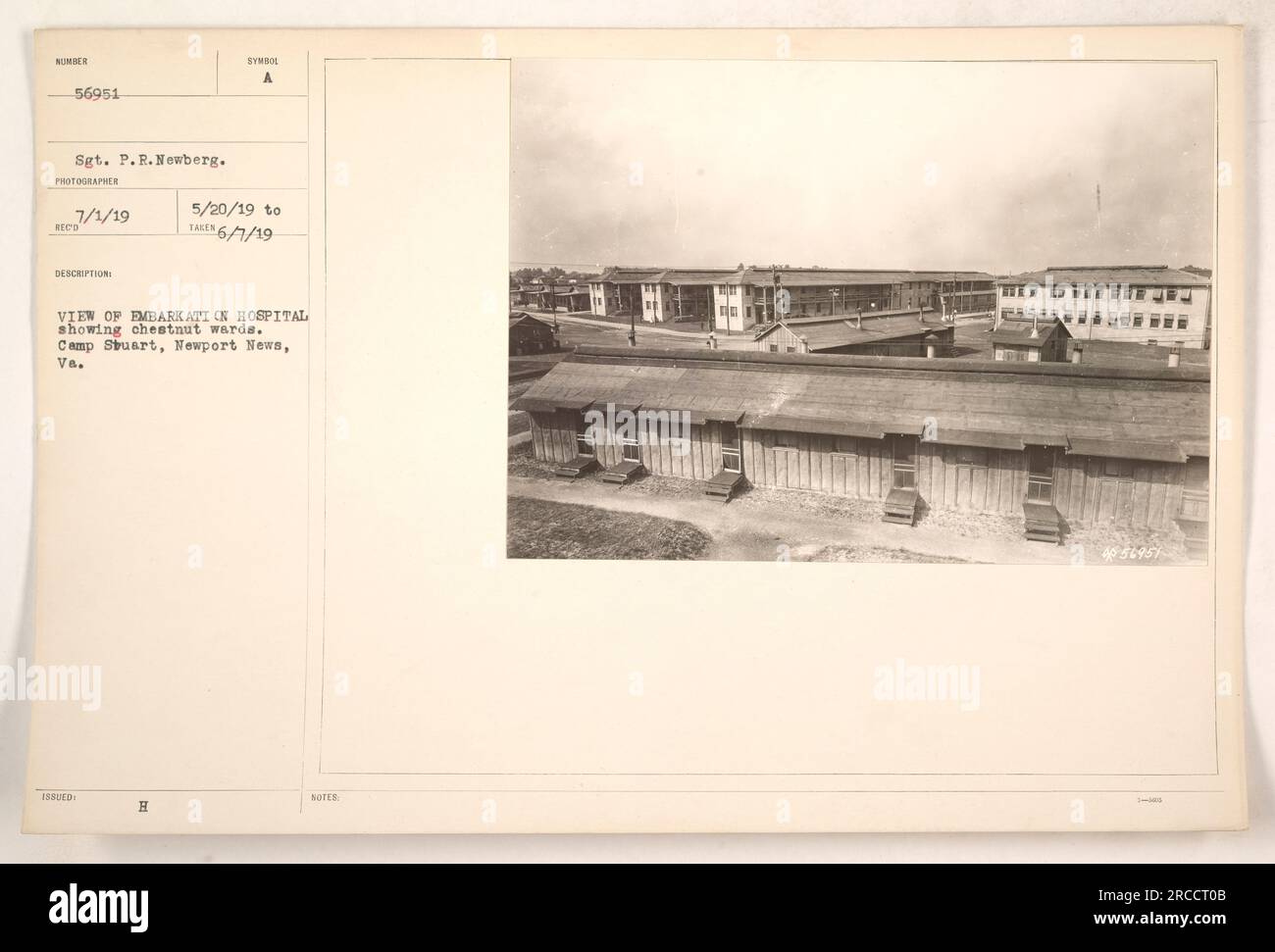 Image showing the chestnut ward in the Embarkation Hospital at Camp ...