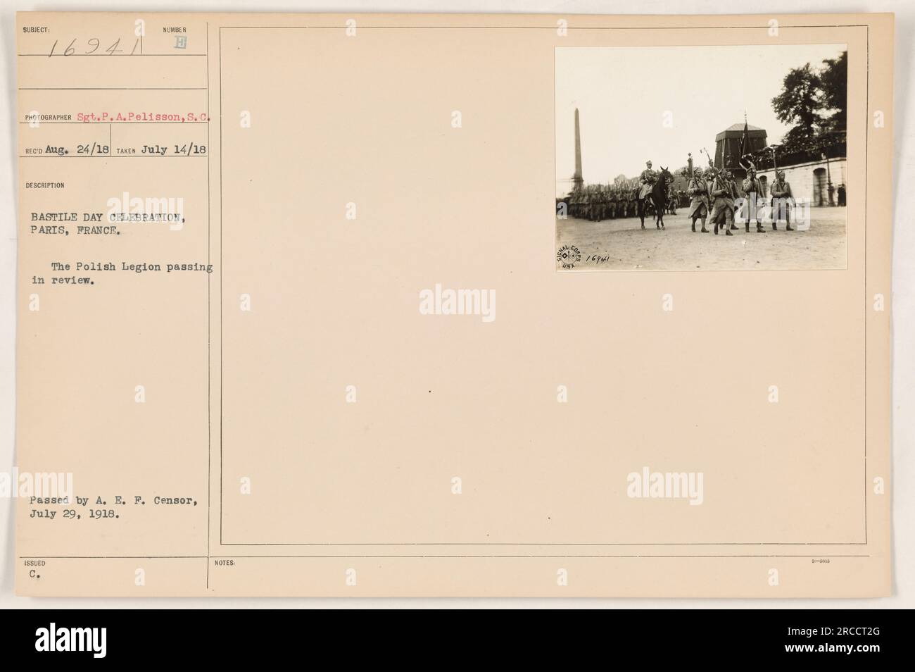 Polish Legion participating in Bastille Day celebration in Paris ...