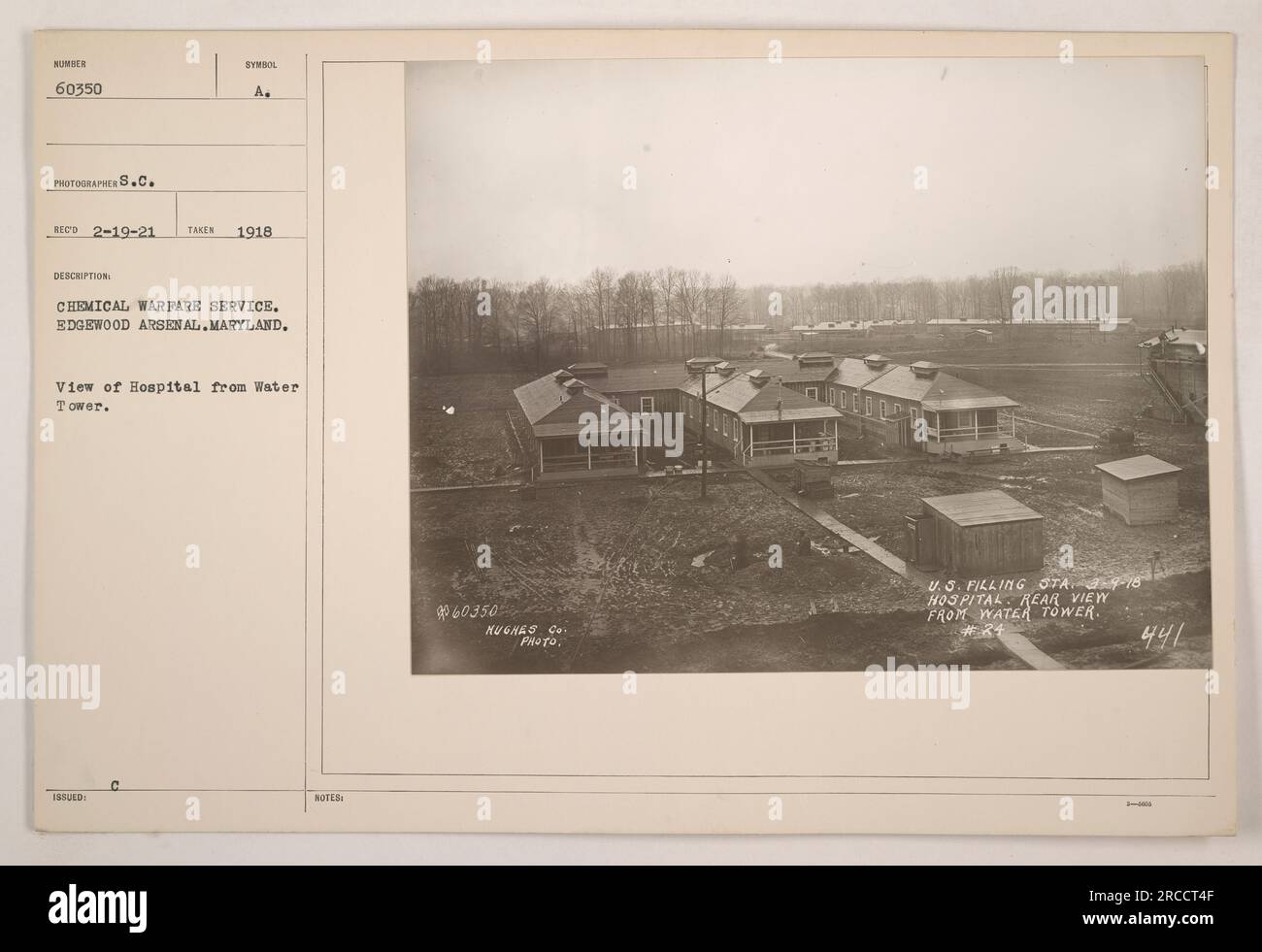 A photograph showing the view of the Hospital from the Water Tower at ...