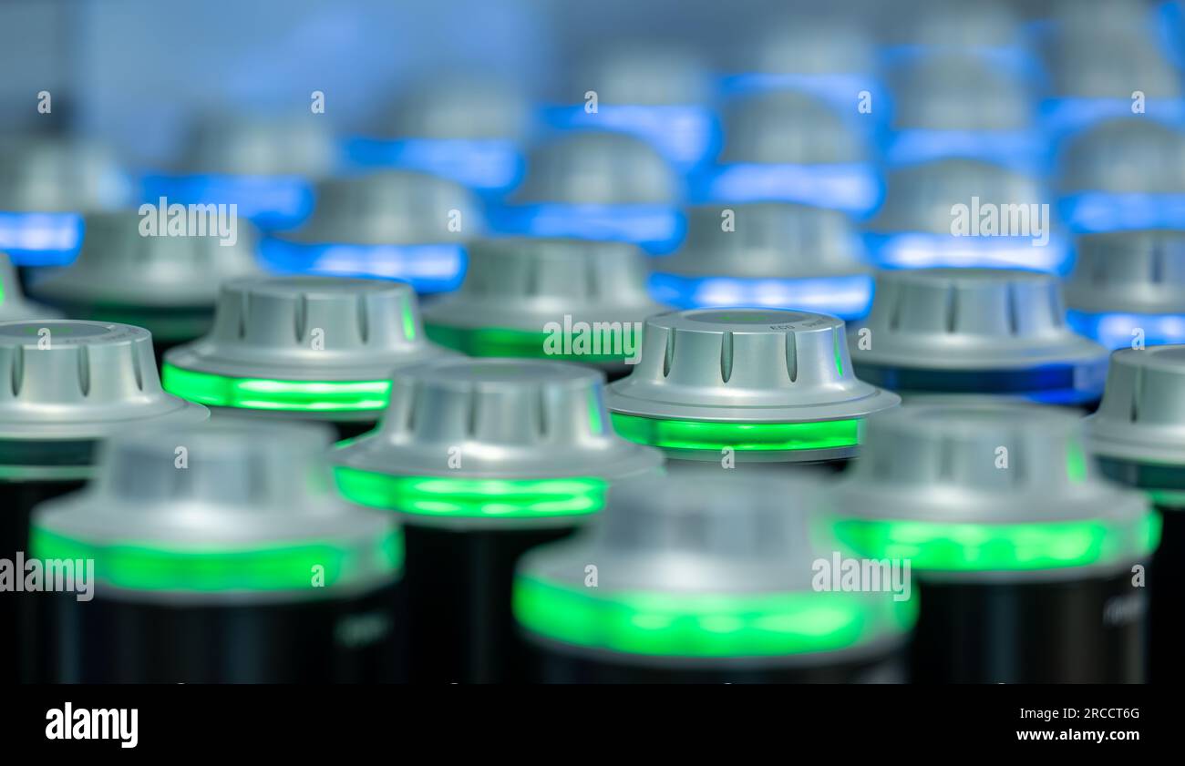 10 July 2023, Saxony, Wilkau-Haßlau: High-performance batteries for ...